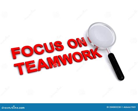 Focus On Teamwork On White Stock Illustration Illustration Of Focus