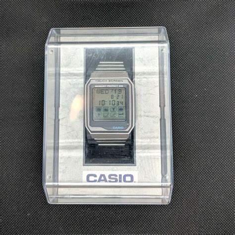 Clean Vintage Casio Vdb 200 Memory Protect Touch Screen Watch Box