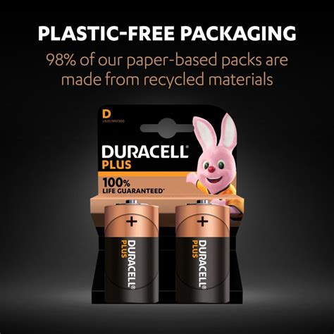 Duracell Plus Type D Alkaline Batteries