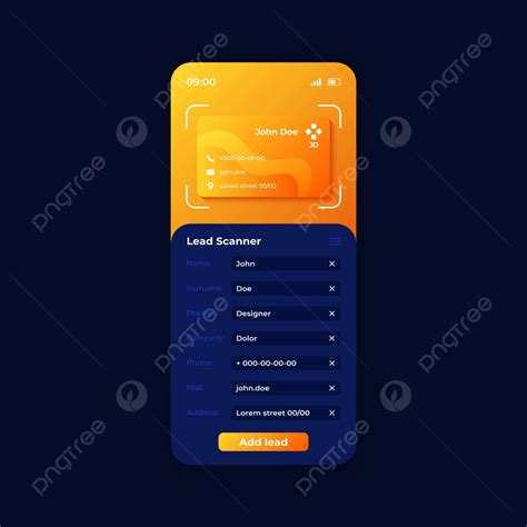 Lead Scanner Smartphone Interface Vector Template Marketing App Flat Vector Marketing App