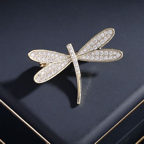 《真愛鍊cherish 》微鑲鋯石精工胸針別針 蜻蜓造型胸針 蝦皮購物