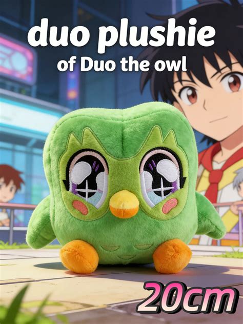 Плюшевая фигурка Duolingo Green Owl 20x30cm Duo Plushie Duo Of The Owl