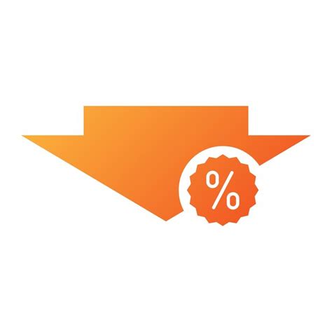 Icône De Promotion Du Symbole De Pourcentage De Remise Vecteur Premium