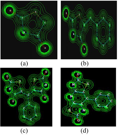 Total Charge Density 2d Contours Of 1 6 14 And 26 The Log P Values