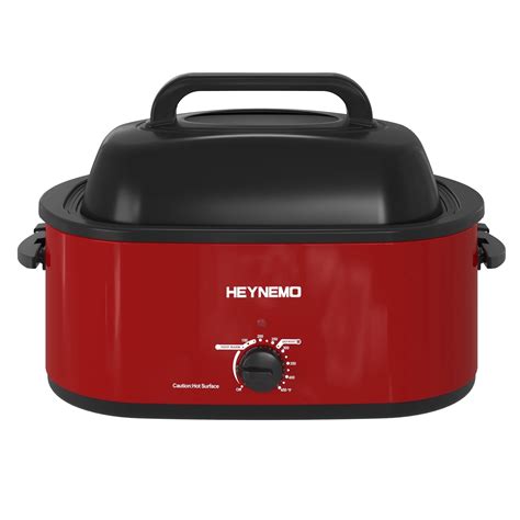 24 Qt Electric Stainless Steel Turkey Roaster Oven Self Basting Lid