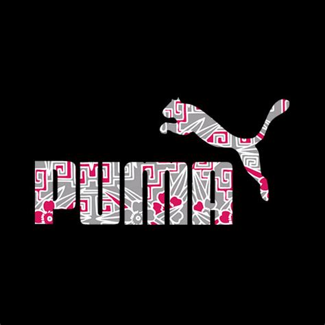 Puma英文字母图案卡通豹子图案彪马英文字母