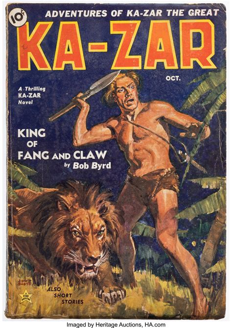 Ka Zar October 1936 Red Circle Condition Vgfn Pulps Lot