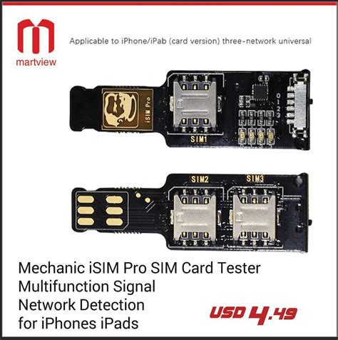 Mechanic ISIM Pro SIM Card Tester Multifunction Signal Network Detection For IPhones IPads