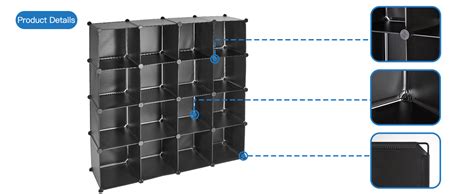 Hawthyhome 16 Cube Storage Unit Bookshelf Cube Storage Set Diy Cube Bookcase Unit Ideal For