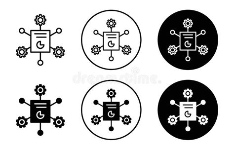 Business Framework Icon Outline Flat Icon Stock Vector Illustration