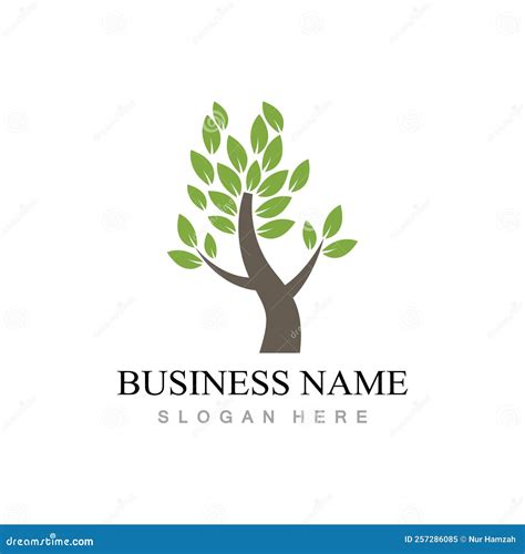 Tree Logo Design With Template Vector Concept Stock Vector