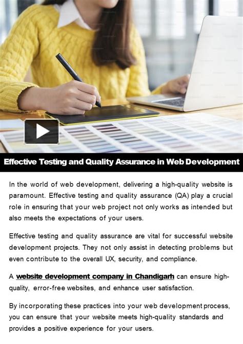 ppt effective testing and quality assurance in web development
