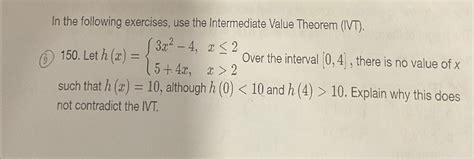 Solved In The Following Exercises Use The Intermediate