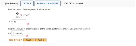 Solved Find The Radius Of Convergence R Of The Series Chegg