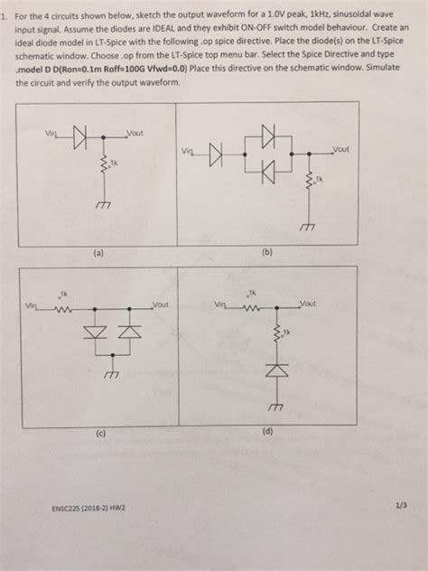 Solved For The Circuits Shown Below Sketch The Output Chegg