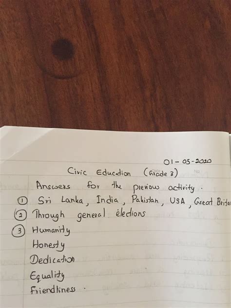 Grade 8 Civic Education