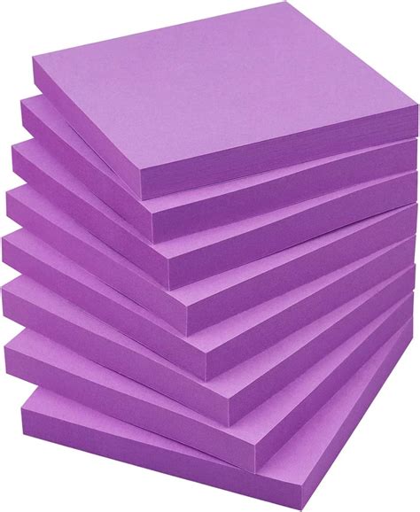 Sticky Notes 8 Pads Purple Sticky Note Pads Sticky Pad Sticky Notes 3x3 Sticker Notes