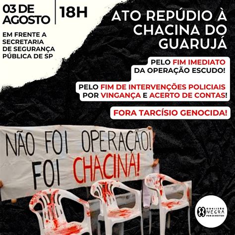 Movimento negro marca ato em repúdio à chacina do Direitos Humanos