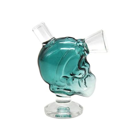 Mini Skull Glass Blunt Bubbler Smoking Bubble Small Water Pipes Small