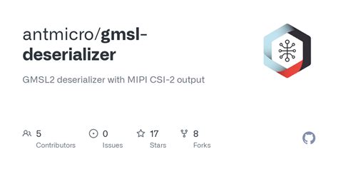 Github Antmicrogmsl Deserializer Gmsl2 Deserializer With Mipi Csi 2