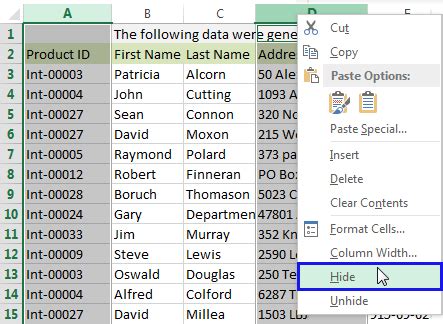 Excel Hide Columns When Printing Bettacharity