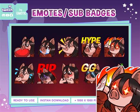 The Pig Emote Cute Amanda Young Dead By Daylight Twitch Emotes