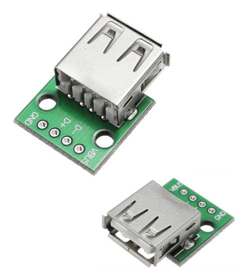 Usb 20 Female Socket Dip 254mm 4p Adapter Board Multan Electronics