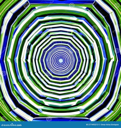 An Optical Illusion Design With Concentric Squares In Shades Of Blue And Green3 Generative Ai