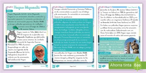 Hoja Informativa Hayao Miyazaki Teacher Made Twinkl