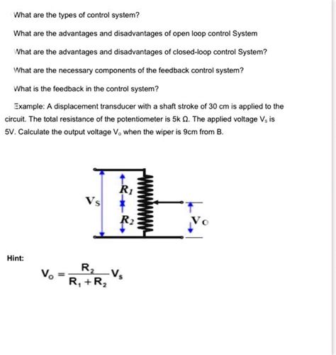 What Are The Types Of Control System What Are The Advantages And Disadvantages Of Open Loop