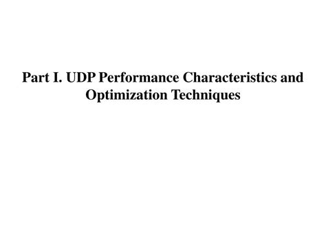 Ppt Optimizing Udp Based Protocol Implementations Powerpoint