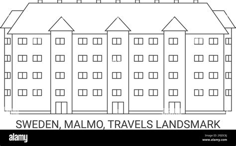 Sweden Malmo Travels Landsmark Travel Landmark Vector Illustration