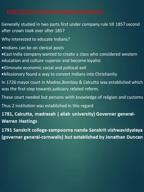 Evolution Of Education In India Download Free Pdf British Raj
