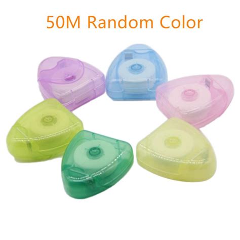 Mini Hilo Dental Portátil De 50m Higiene Bucal Con Caja Suministros