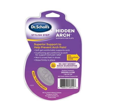 Dr Scholls Stylish Step Hidden Arch Support For Flats Bundle Of 2