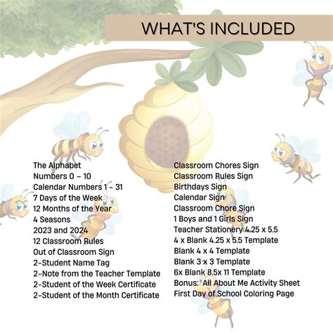 Bumble Bee Classroom Décor Bundle For Preschool Bulletin Board Bumble