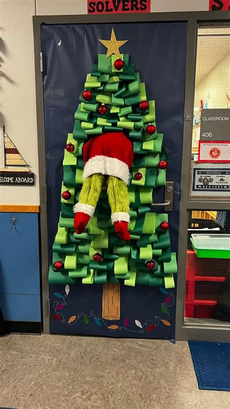 Grinch Classroom Door Christmas Door Decorations Door Decorations