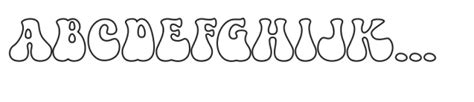 Retro Groovy Outline Font Decorative Display Vintage What Font Is