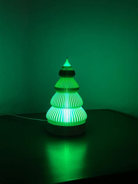 3d Printed Christmas Tree Lamp Rgb Led Lamp Hexentrix 3d