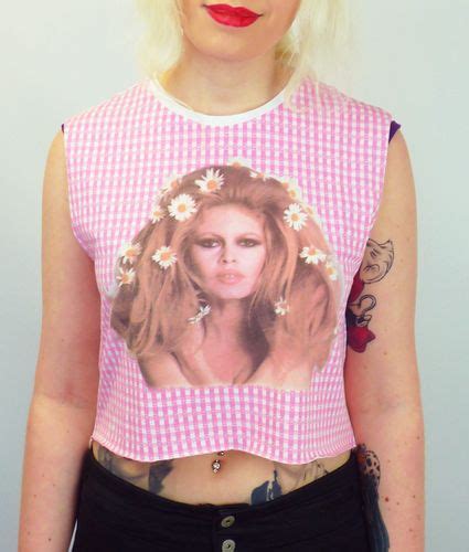 Dana Brigitte Bardot Retro 60s Mod Gingham Print Portrait Top