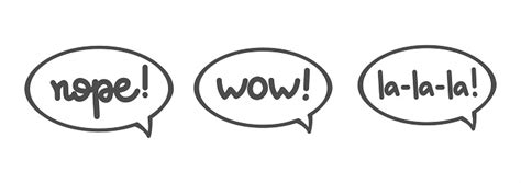 클라우드 토크 버블 스피치 필기 단어 Nope 와우 라 라 라 거품에 글자 흰색 배경에서 격리된 벡터 이미지입니다 구름에 대한 스톡 벡터 아트 및 기타 이미지 Istock