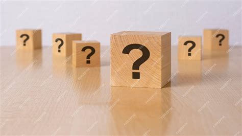 Premium Photo Front View On Many Wood Cubes With Question Marks Many Question Arising Concept