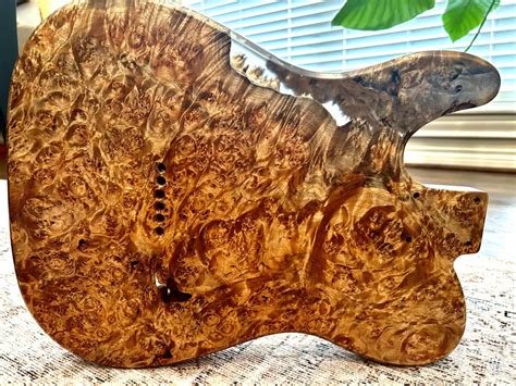 Maple Burl Guitar Build Rwoodworking