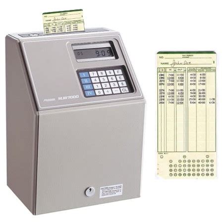 Amano MJR MJR Self Totalling Time Recorders Time Access Systems Inc