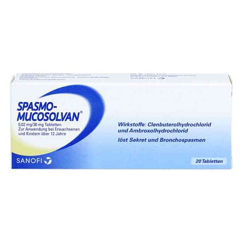 Spasmo Mucosolvan Tabletten 20 Stk Online Kaufen