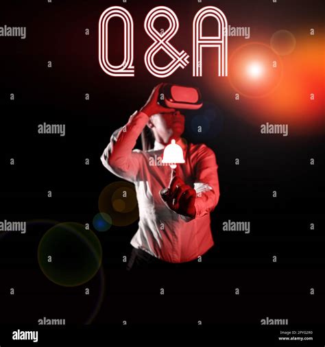 Text Caption Presenting Q A Business Idea Defined As Questions Being Asked And Answers Stock