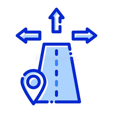 Ubicación De La Ruta De La Dirección De La Carretera Icono De Vector