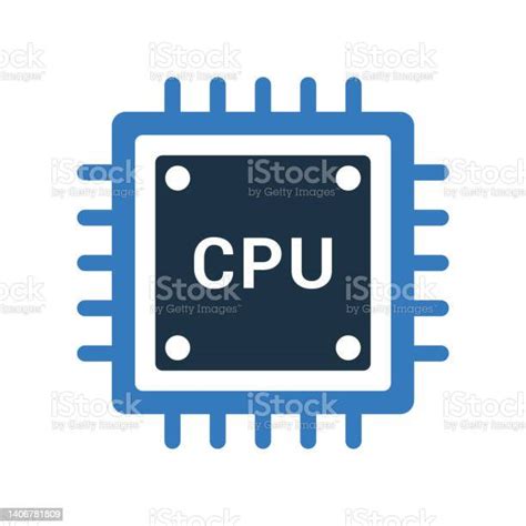 칩 컴퓨터 Cpu 프로세서 아이콘 간단한 편집 가능한 벡터 그래픽 0명에 대한 스톡 벡터 아트 및 기타 이미지 0명 Cpu