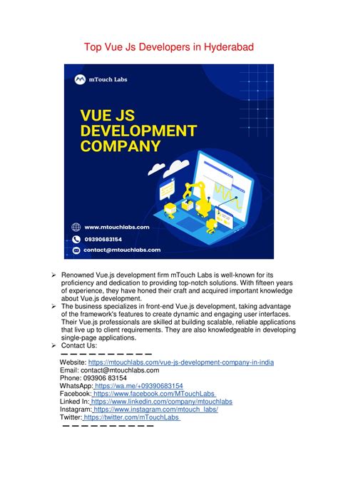 ppt top vue js developers in hyderabad powerpoint presentation free