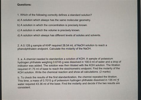 Solved 1 Which Of The Following Correctly Defines A